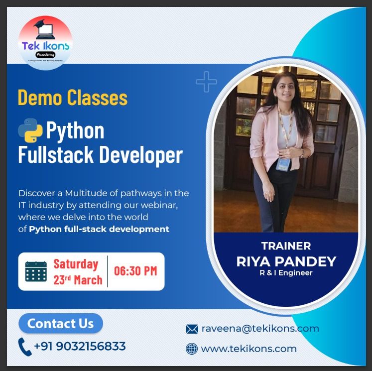 Tek Ikons Academy on LinkedIn: #tekikonsacademy #pythonfullstack # ... Tek Ikons Academy on LinkedIn: #tekikonsacademy #pythonfullstack # ...