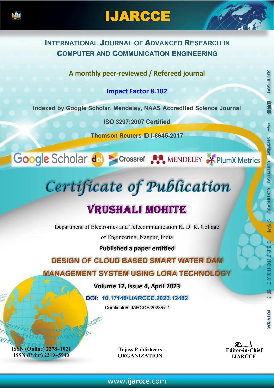 Vrushali Mohite on LinkedIn: #researchpublication #iot # ... Vrushali Mohite on LinkedIn: #researchpublication #iot # ...