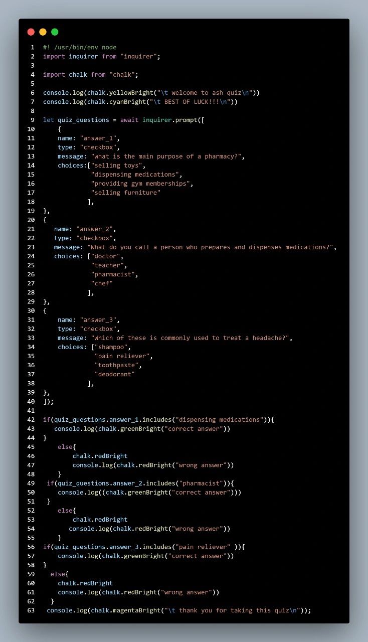 Ashfa shakeel on LinkedIn: #typescript #nodejs #quizgame #pharmacy # ... Ashfa shakeel on LinkedIn: #typescript #nodejs #quizgame #pharmacy # ...