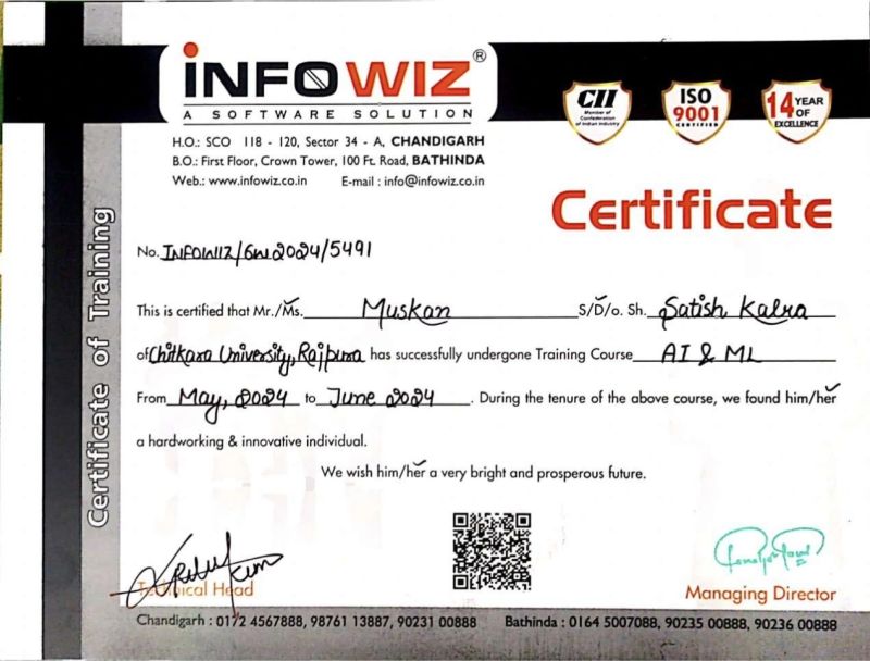 Muskan Kalra on LinkedIn: #ai #machinelearning #training # ... Muskan Kalra on LinkedIn: #ai #machinelearning #training # ...