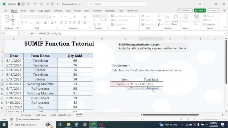 Learn Microsoft Excel on LinkedIn: SUMIF Function tutorial: https ... Learn Microsoft Excel on LinkedIn: SUMIF Function tutorial: https ...