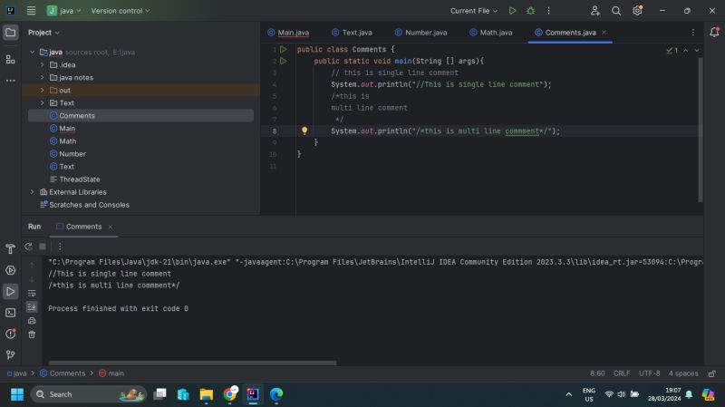 Java code snippet for comments | Mohamed Nifras posted on the topic ... Java code snippet for comments | Mohamed Nifras posted on the topic ...