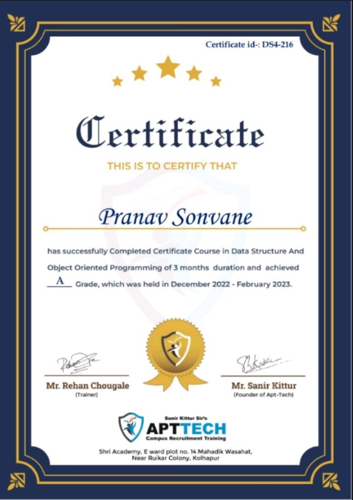 Pranav Sonvane on LinkedIn: #datastructures #objectorientedprogramming ... Pranav Sonvane on LinkedIn: #datastructures #objectorientedprogramming ...