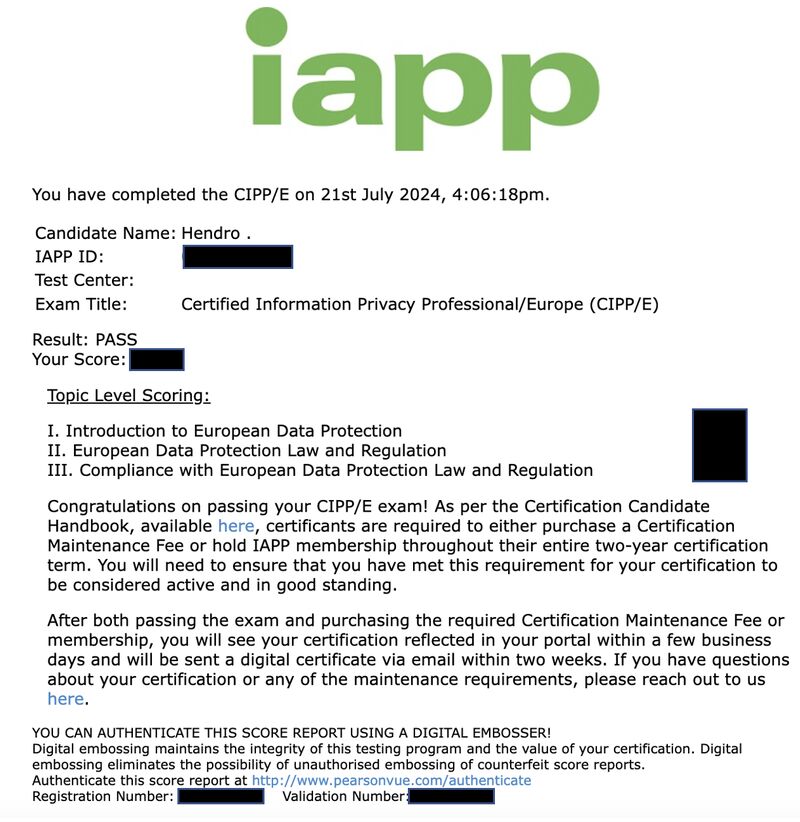 Hendro, PMP, CISA, CISM, CISSP, CDPSE, CIPM, CDPO, CIPP/E on LinkedIn ... Hendro, PMP, CISA, CISM, CISSP, CDPSE, CIPM, CDPO, CIPP/E on LinkedIn ...