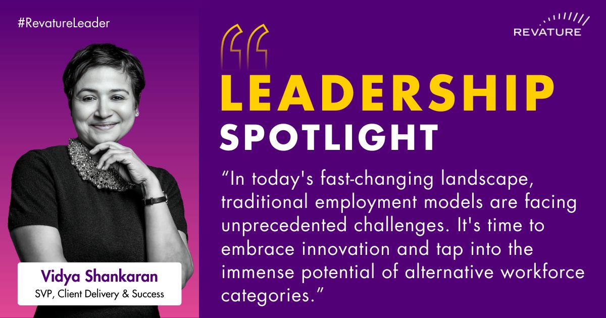 Vidya Shankaran on alternative workforce categories | Revature posted ... Vidya Shankaran on alternative workforce categories | Revature posted ...
