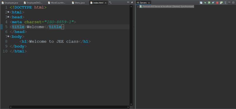 Vuthani Mamatha on LinkedIn: #jee #java #html #dynamicwebproject #tomcat Vuthani Mamatha on LinkedIn: #jee #java #html #dynamicwebproject #tomcat