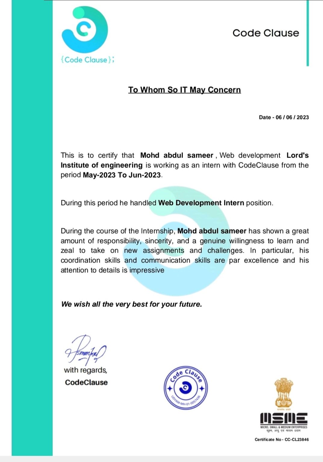 Mohammed Abdul Sameer on LinkedIn: #internship #webdevelopment #projects Mohammed Abdul Sameer on LinkedIn: #internship #webdevelopment #projects