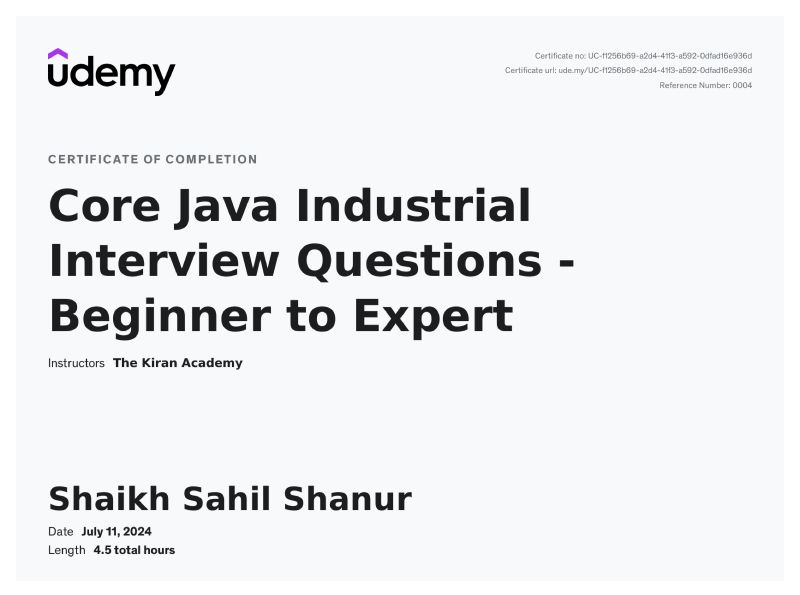 Sahil Shaikh on LinkedIn: #javadeveloper #corejava #udemy Sahil Shaikh on LinkedIn: #javadeveloper #corejava #udemy