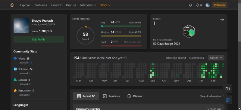 Bhavya Prakash on LinkedIn: #leetcode #codingmilestone # ... Bhavya Prakash on LinkedIn: #leetcode #codingmilestone # ...