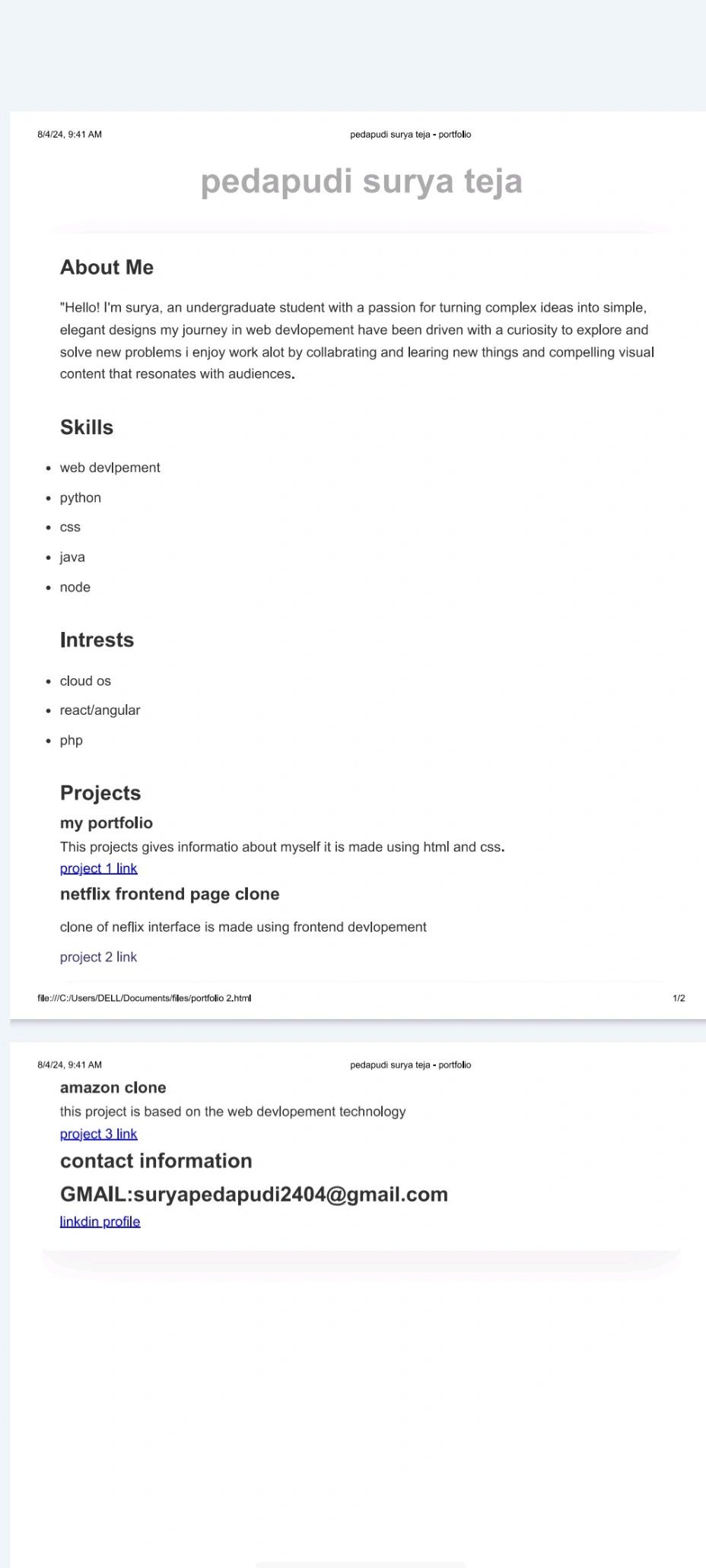 surya pedapudi on LinkedIn: Created a file by using html and css code surya pedapudi on LinkedIn: Created a file by using html and css code
