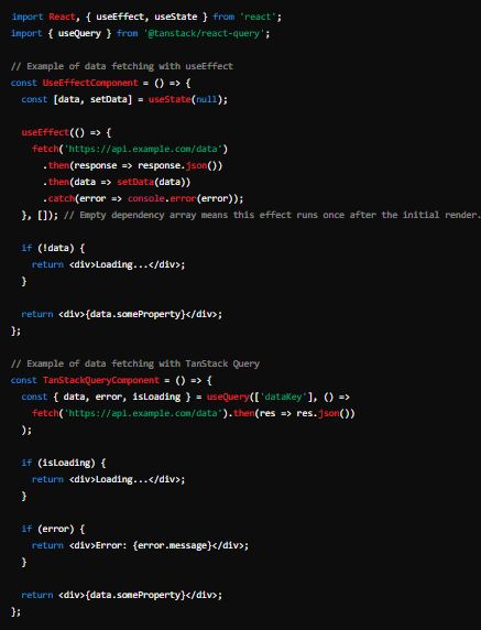 UseEffect vs. TanStack Query: React Data Management | Mithun Kumer ... UseEffect vs. TanStack Query: React Data Management | Mithun Kumer ...