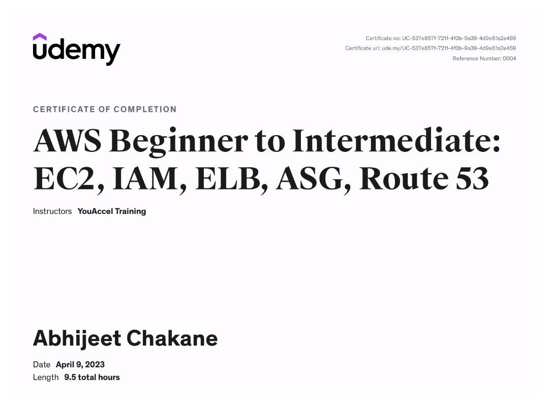 Abhijeet Chakane on LinkedIn: #udemycourse #aws #awscertification #aws Abhijeet Chakane on LinkedIn: #udemycourse #aws #awscertification #aws