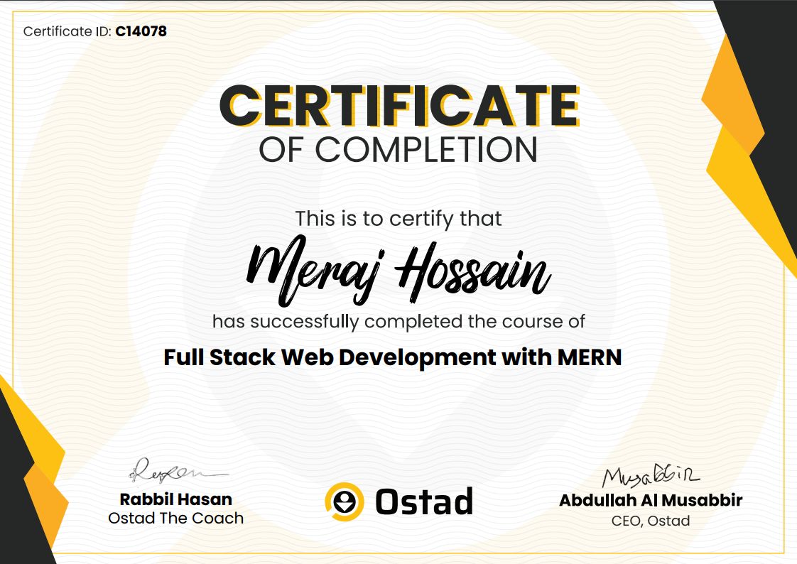 Meraj Hossain on LinkedIn: #mern #webdevelopment #mongodb #expressjs # ... Meraj Hossain on LinkedIn: #mern #webdevelopment #mongodb #expressjs # ...