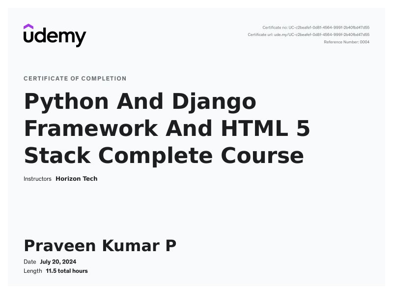Praveen kumar P on LinkedIn: #python #django #html5 #webdevelopment # ... Praveen kumar P on LinkedIn: #python #django #html5 #webdevelopment # ...