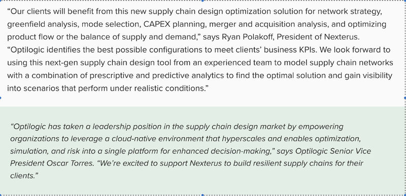 Oscar Torres on LinkedIn: Nexterus Partners with Optilogic to Leverage ... Oscar Torres on LinkedIn: Nexterus Partners with Optilogic to Leverage ...