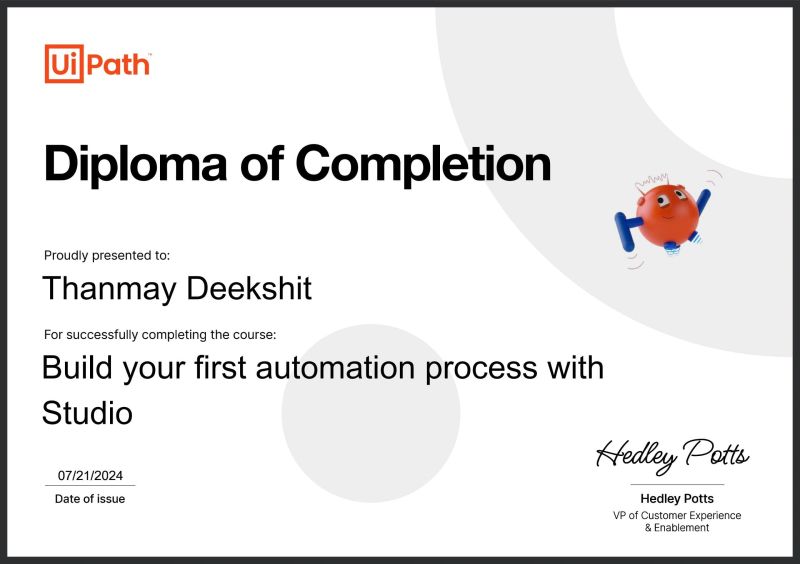 Thanmay Deekshit on LinkedIn: Completed the course Thanmay Deekshit on LinkedIn: Completed the course