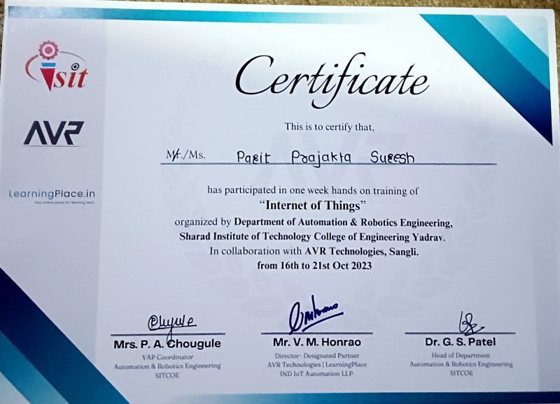 Prajakta Parit on LinkedIn: #lottraining #skillsdevelopment #sitcoe Prajakta Parit on LinkedIn: #lottraining #skillsdevelopment #sitcoe