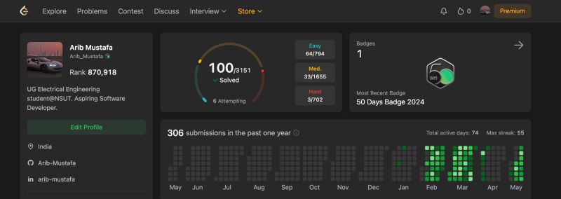 Successfully solved 100 LeetCode questions! | Arib Mustafa posted on ... Successfully solved 100 LeetCode questions! | Arib Mustafa posted on ...