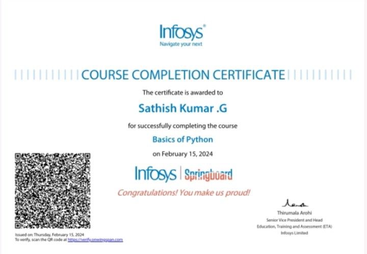 SATHISH KUMAR on LinkedIn: #python #coding SATHISH KUMAR on LinkedIn: #python #coding