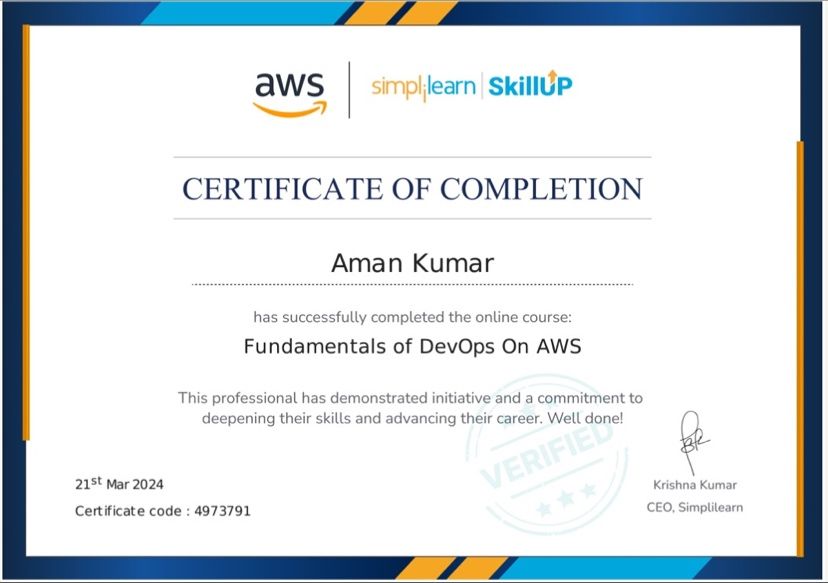 Aman Kumar on LinkedIn: #devops #aws #learning #motivation Aman Kumar on LinkedIn: #devops #aws #learning #motivation
