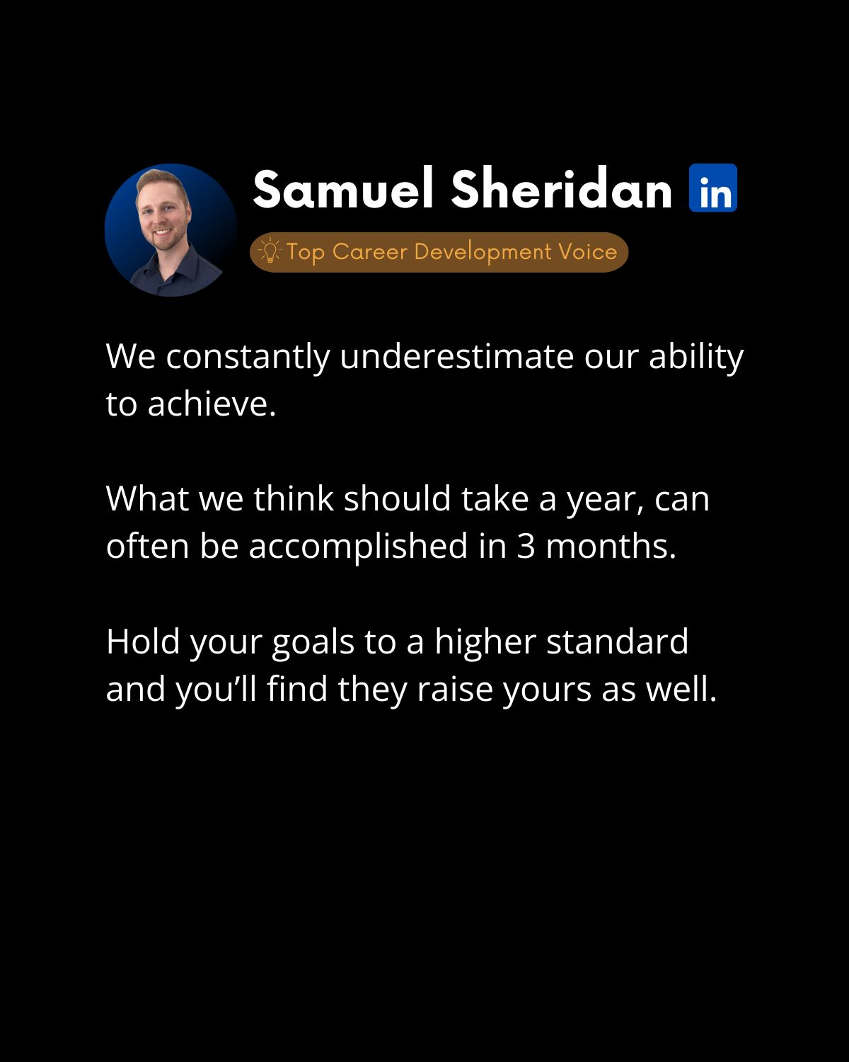 Samuel Sheridan on LinkedIn: Something I’ve noticed from 16 years of ... Samuel Sheridan on LinkedIn: Something I’ve noticed from 16 years of ...