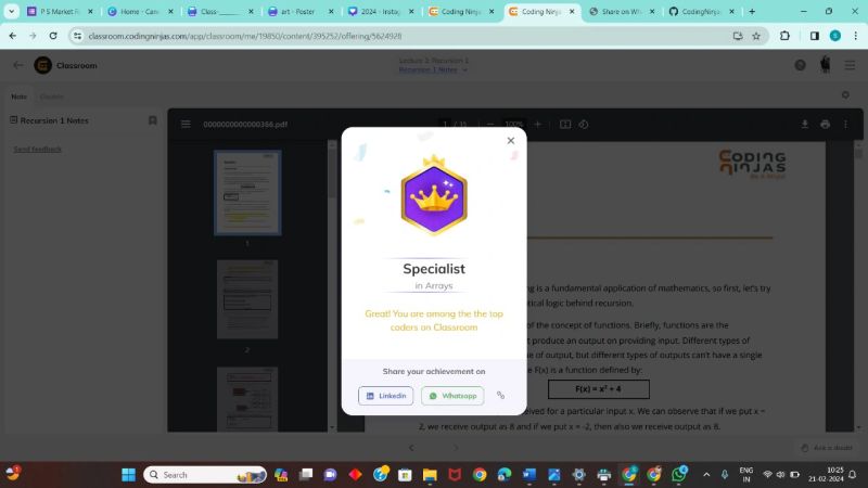 Ritika Shrivastav on LinkedIn: #codingninjas #array #recursion # ... Ritika Shrivastav on LinkedIn: #codingninjas #array #recursion # ...