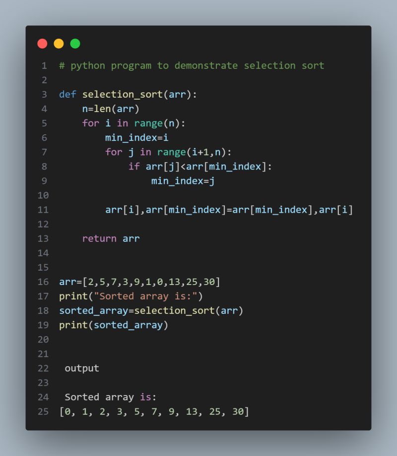 Otte Mamatha on LinkedIn: #day #python #codingchallenge #selectionsort Otte Mamatha on LinkedIn: #day #python #codingchallenge #selectionsort