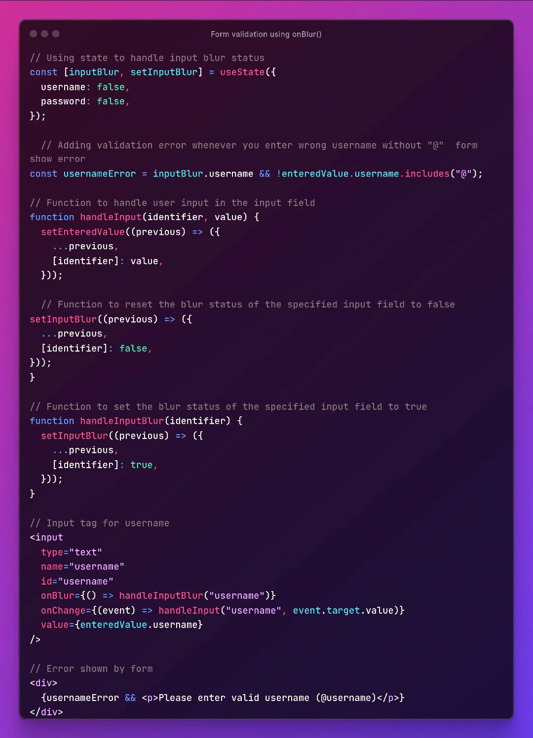 Sonu Saini on LinkedIn: Day 5:😃 Using onBlur() to handle form ... Sonu Saini on LinkedIn: Day 5:😃 Using onBlur() to handle form ...