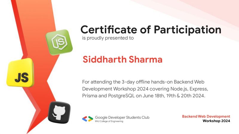 Siddharth Sharma on LinkedIn: #gdscmvjce #workshop #webdev #backend # ... Siddharth Sharma on LinkedIn: #gdscmvjce #workshop #webdev #backend # ...