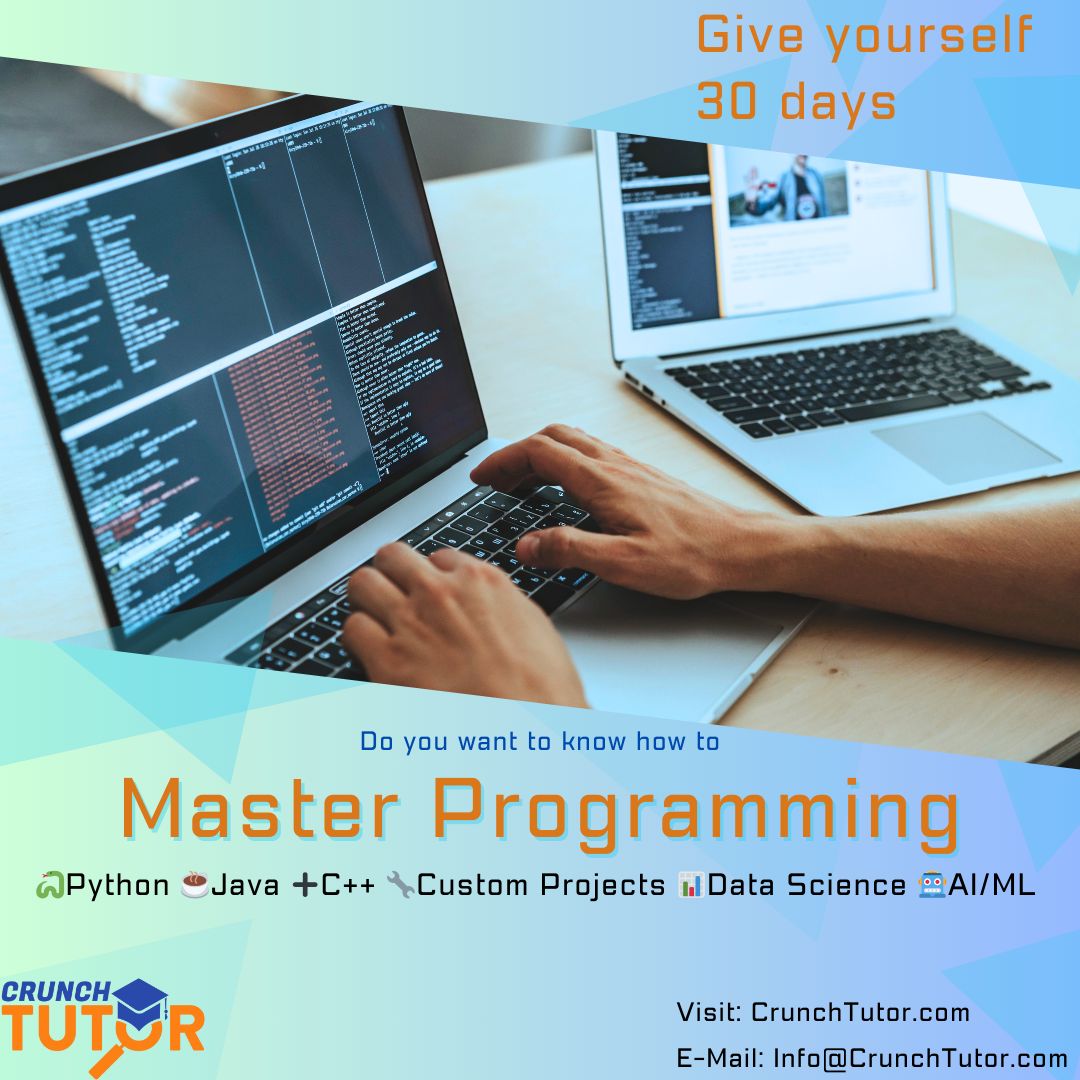 Priyanshu Ghosh on LinkedIn: #coding #python #java #crunchtutor # ... Priyanshu Ghosh on LinkedIn: #coding #python #java #crunchtutor # ...