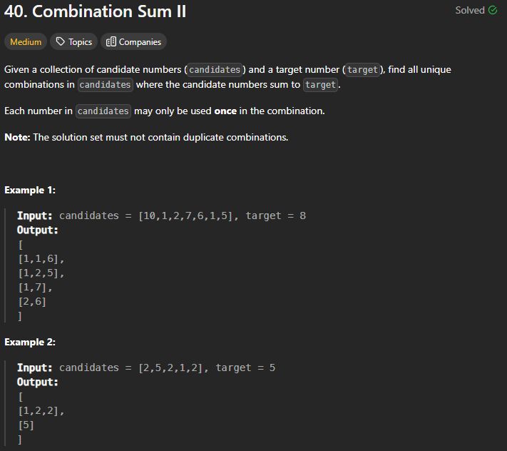 Hao Lam on LinkedIn: Random Leetcode Series Problem #40 - Combination Sum… Hao Lam on LinkedIn: Random Leetcode Series Problem #40 - Combination Sum…