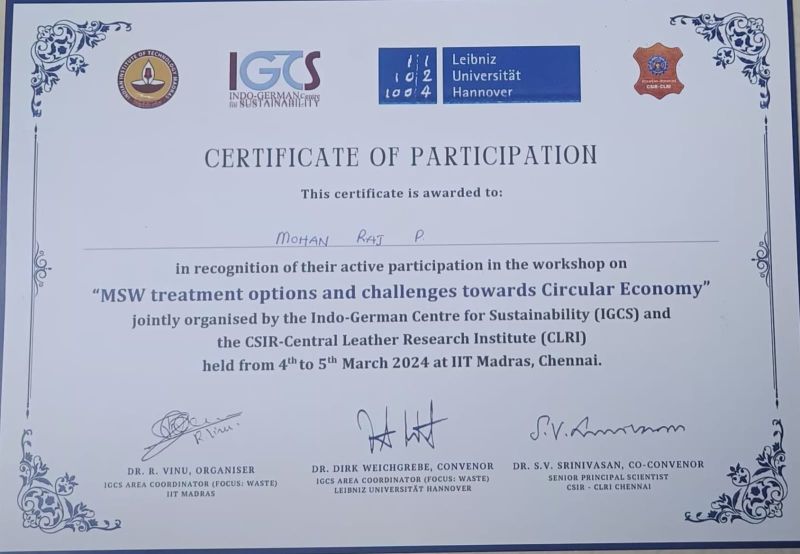 Mohan Raj on LinkedIn: #circulareconomy #sustainability #clri #igcs Mohan Raj on LinkedIn: #circulareconomy #sustainability #clri #igcs