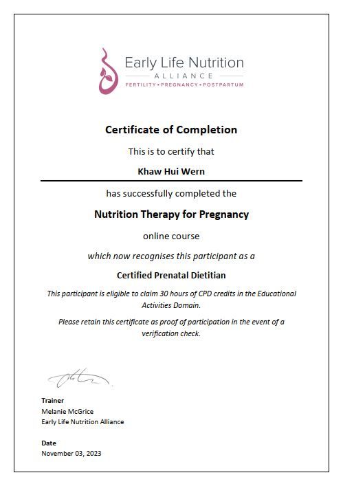 Hui Wern Khaw on LinkedIn: #certifiedprenataldietitian Hui Wern Khaw on LinkedIn: #certifiedprenataldietitian