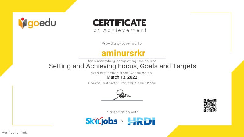 Md. Aminur Sarker on LinkedIn: Setting and Achieving Focus, Goals and ... Md. Aminur Sarker on LinkedIn: Setting and Achieving Focus, Goals and ...