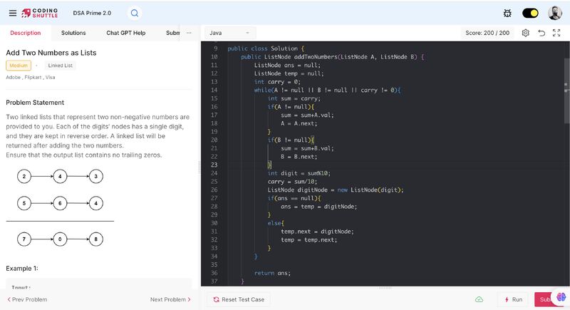 Anubhav Gupta on LinkedIn: #leetcode #addtwonumberaslist #codingshuttle ... Anubhav Gupta on LinkedIn: #leetcode #addtwonumberaslist #codingshuttle ...