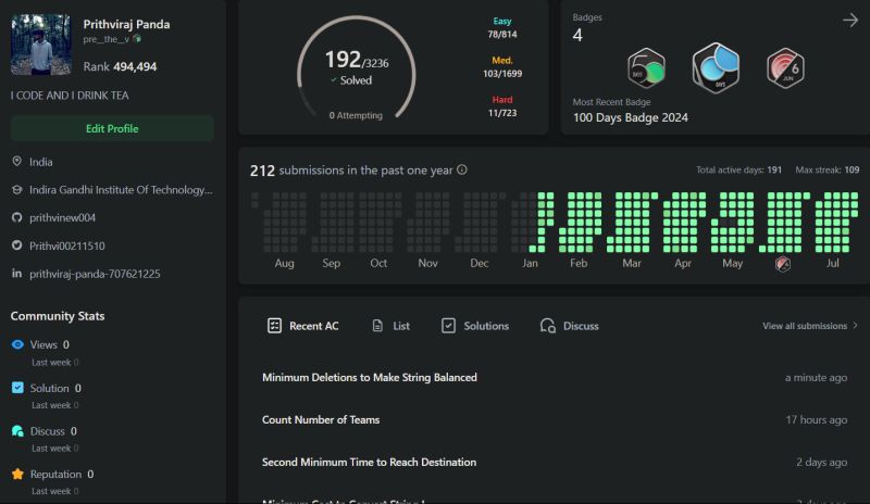 Prithviraj Panda on LinkedIn: #leetcode #codenewbie #dsa #cpp # ... Prithviraj Panda on LinkedIn: #leetcode #codenewbie #dsa #cpp # ...