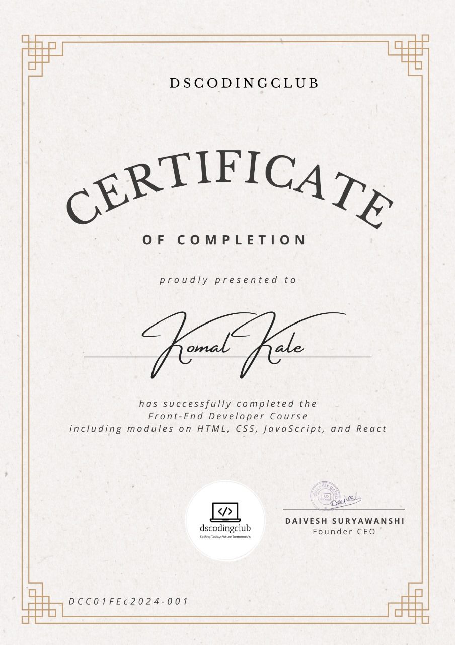 Komal Kale on LinkedIn: 🎉 I'm excited to share that I have successfully ... Komal Kale on LinkedIn: 🎉 I'm excited to share that I have successfully ...