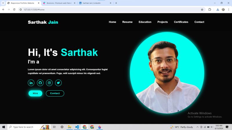 Sarthak Jain on LinkedIn: #webdevelopment #portfoliowebsite #html #css ... Sarthak Jain on LinkedIn: #webdevelopment #portfoliowebsite #html #css ...