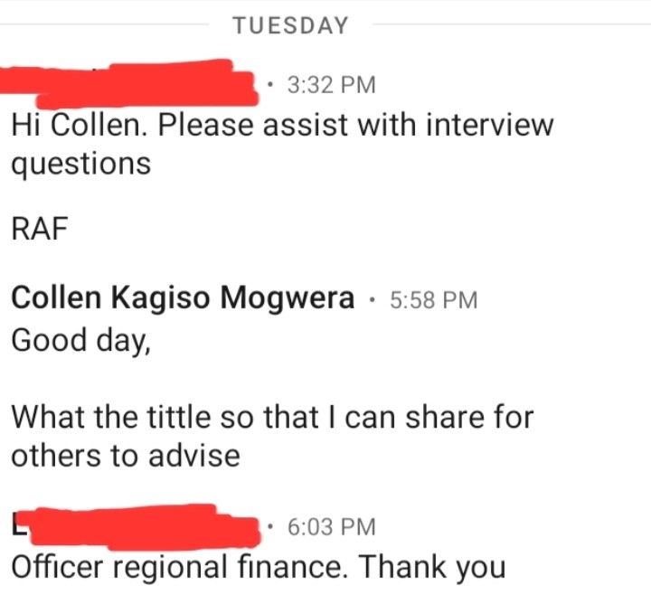 Collen Kagiso Mogwera on LinkedIn: Good Day, May you kindly assit one ... Collen Kagiso Mogwera on LinkedIn: Good Day, May you kindly assit one ...