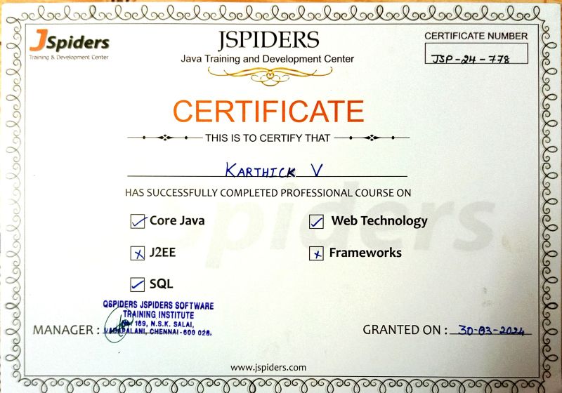 Karthick V on LinkedIn: #java #sql Karthick V on LinkedIn: #java #sql