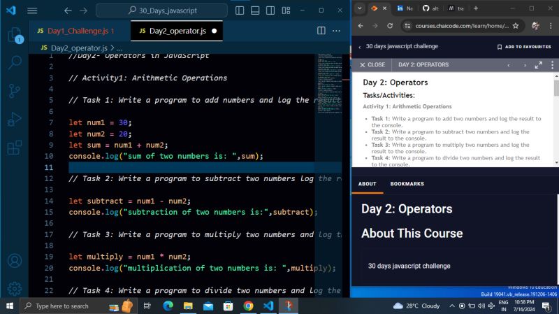 Mangilal . on LinkedIn: #chaiaurcode #javascriptchallenge #operators # ... Mangilal . on LinkedIn: #chaiaurcode #javascriptchallenge #operators # ...