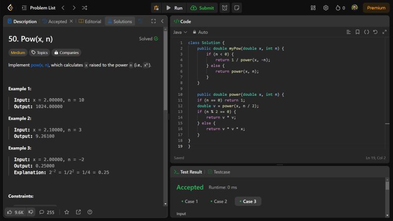 Resolved pow(x, n) problem on LeetCode | Sagar Kumar posted on the ... Resolved pow(x, n) problem on LeetCode | Sagar Kumar posted on the ...