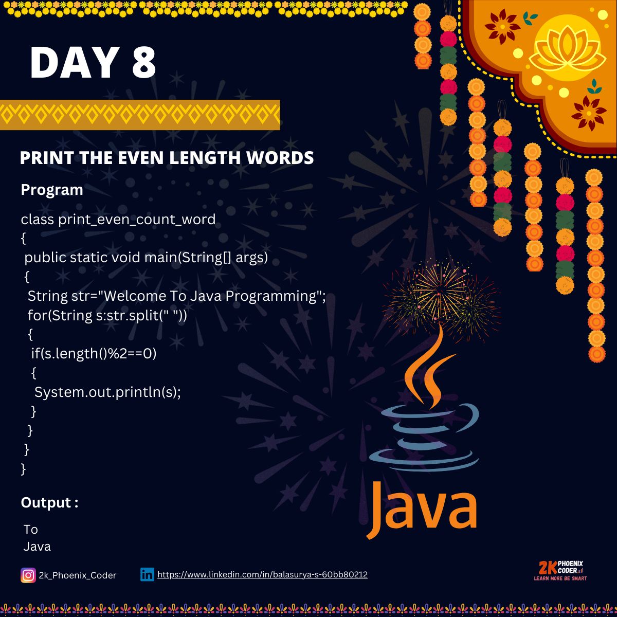 BALASURYA S on LinkedIn: Day 8 💕 BALASURYA S on LinkedIn: Day 8 💕