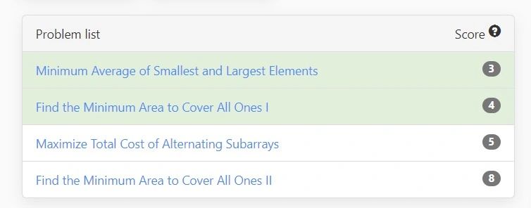Abishek S on LinkedIn: I solved two problems in a weekly LeetCode ... Abishek S on LinkedIn: I solved two problems in a weekly LeetCode ...