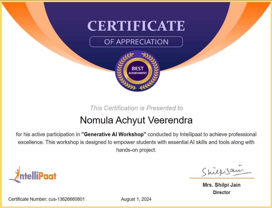 Achyut Veerendra Nomula on LinkedIn: #generativeai #ai #workshop # ... Achyut Veerendra Nomula on LinkedIn: #generativeai #ai #workshop # ...