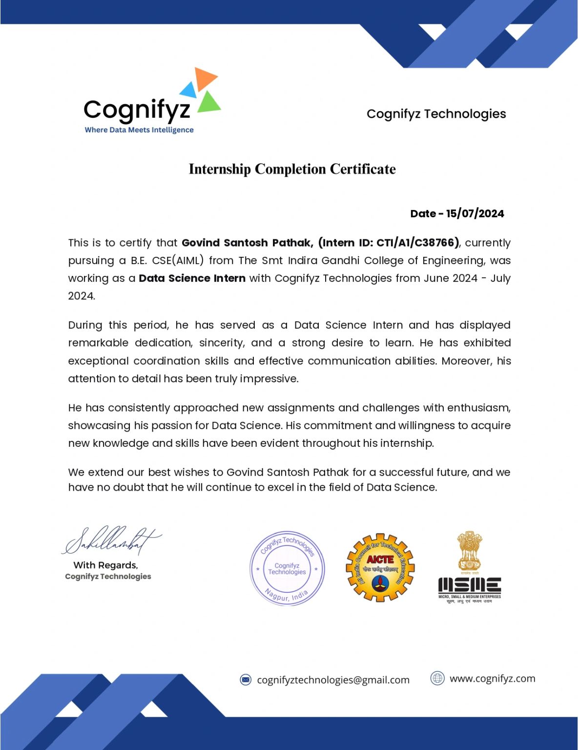 Govind Pathak on LinkedIn: #datascience #internship #learning #growth # ... Govind Pathak on LinkedIn: #datascience #internship #learning #growth # ...