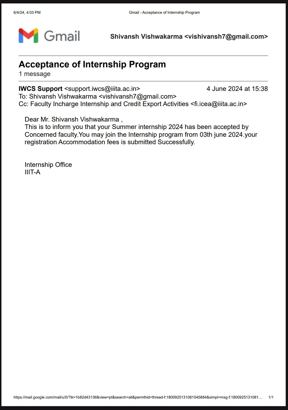Shivansh Vishwakarma on LinkedIn: #internship #iiitallahabad #research ... Shivansh Vishwakarma on LinkedIn: #internship #iiitallahabad #research ...