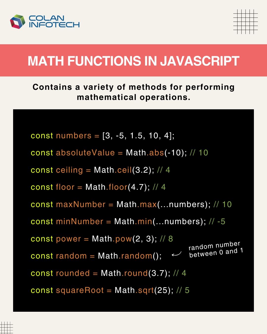 Colan Infotech Pvt Ltd - Pernambut, Vellore on LinkedIn: #javascript # ... Colan Infotech Pvt Ltd - Pernambut, Vellore on LinkedIn: #javascript # ...