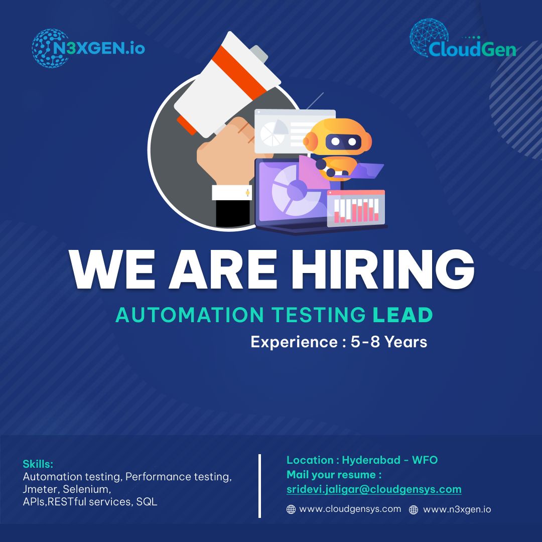 Sri Devi J. on LinkedIn: #hiring #automationtesting #performancetesting ... Sri Devi J. on LinkedIn: #hiring #automationtesting #performancetesting ...