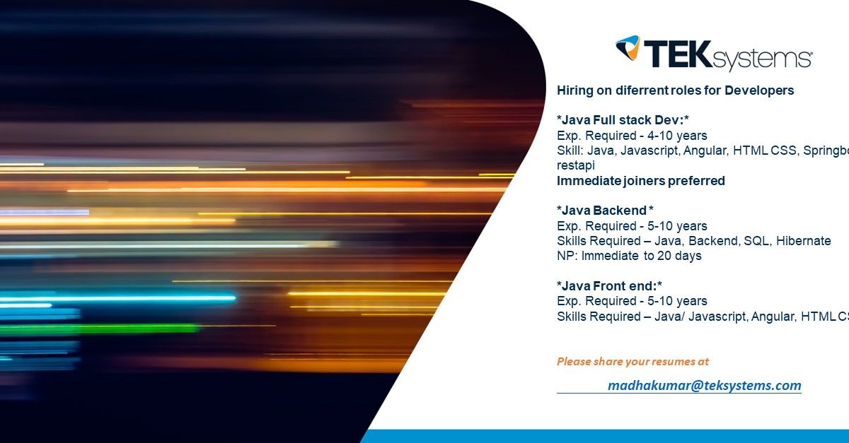 Madhan Kumar K on LinkedIn: #java #javabackend #springboot #hibernate # ... Madhan Kumar K on LinkedIn: #java #javabackend #springboot #hibernate # ...